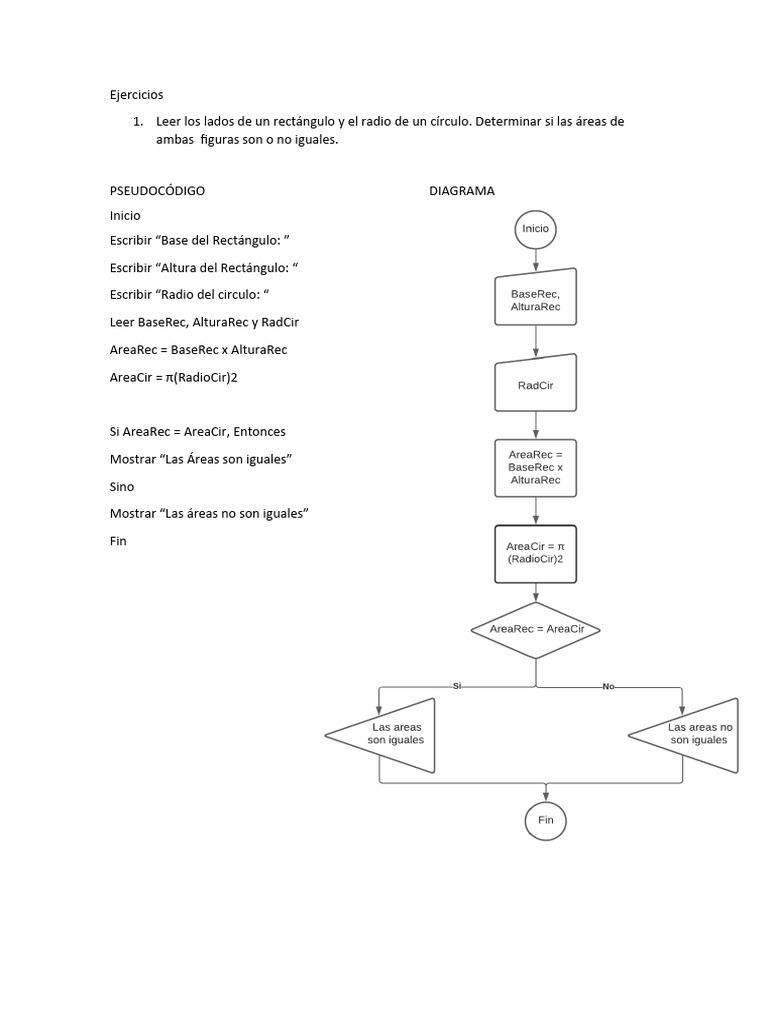 Ejercicios | PDF | Triángulo | Algoritmos