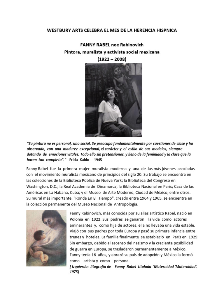 FANNY-RABEL-BIO-En-Espanol | PDF
