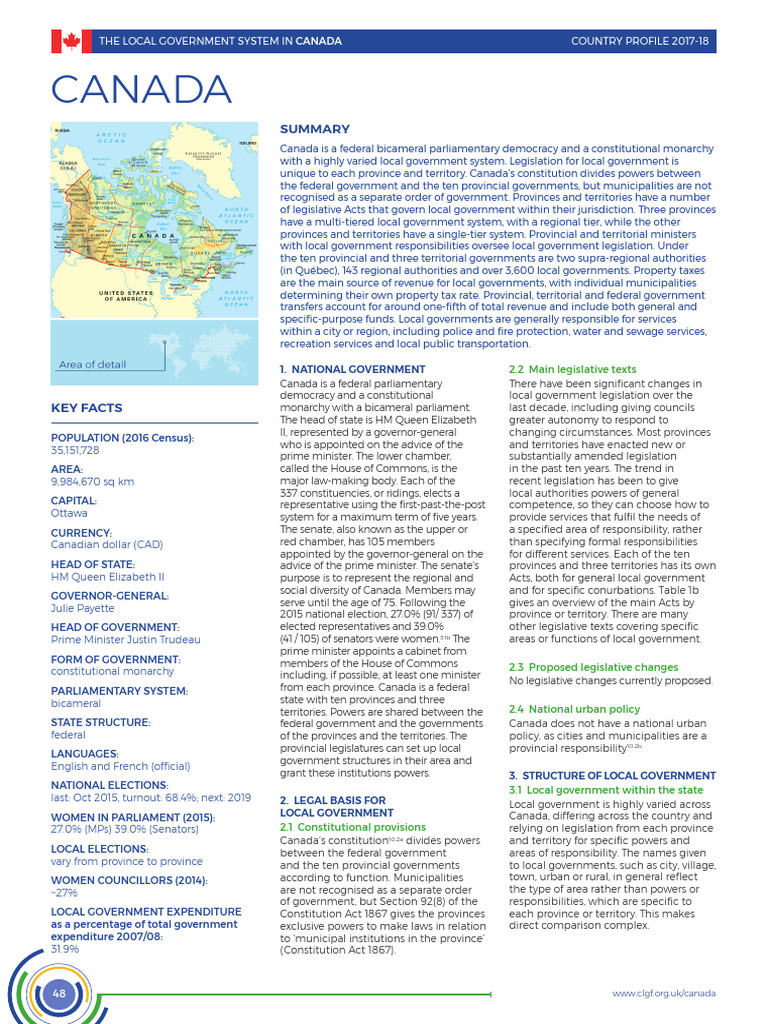 Canada | PDF | Provinces And Territories Of Canada | Government