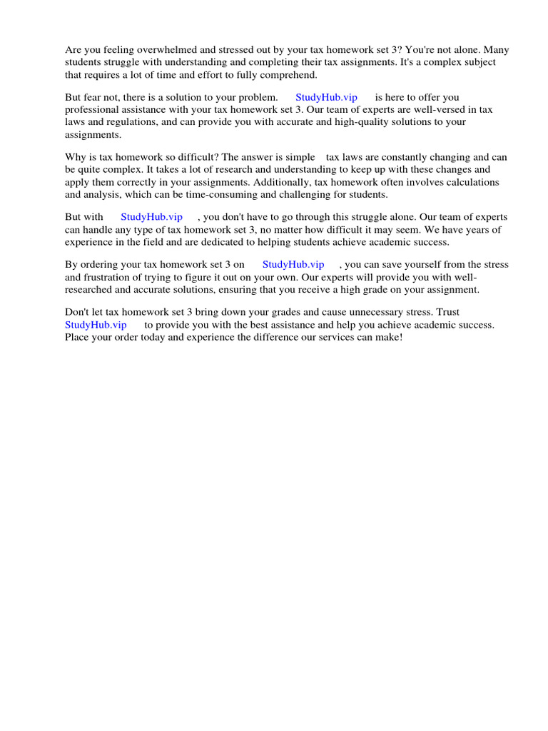 Tax Homework Set 3 | PDF | Irs Tax Forms | Taxes Tax Homework Set 3 | PDF | Irs Tax Forms | Taxes