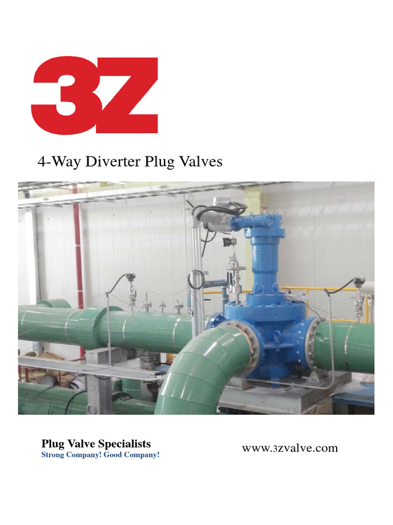 3Z 4-Way Diverter Plug Valves Guide | PDF | Valve | Chemical Engineering