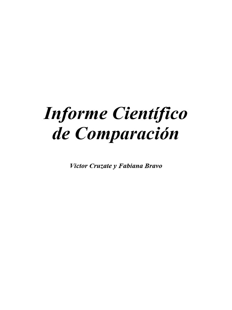 Informe Científico de Comparación | PDF | Estadísticas | Bienestar