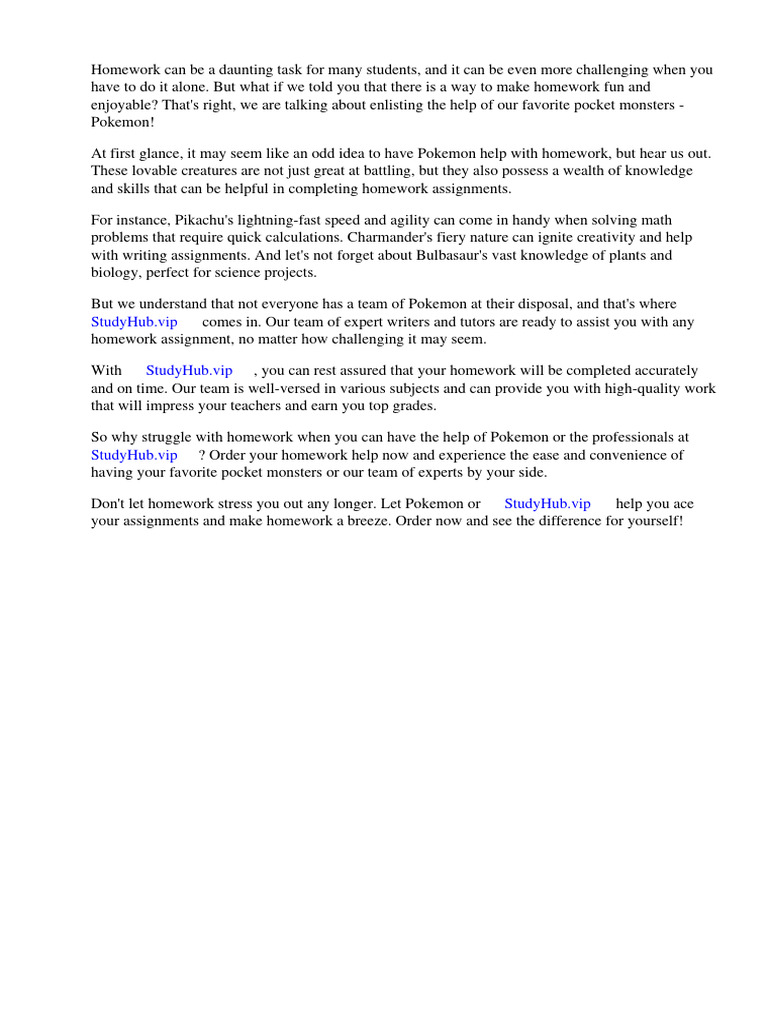 Pokemon Doing Homework | PDF | Pokémon | Video Games