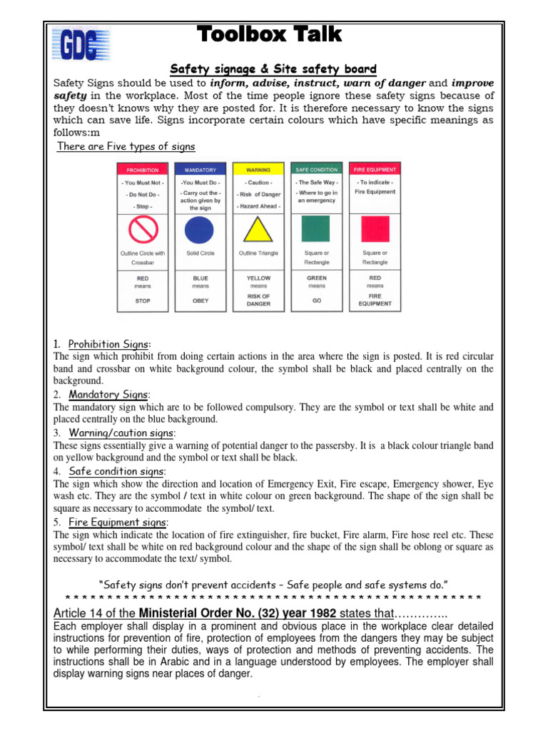 7- TBT- Safety signs | PDF