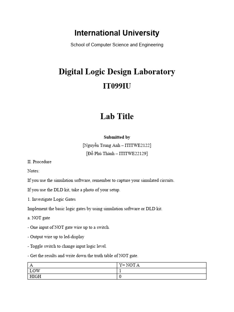 DLD Lab | Download Free PDF | Logic Gate | Mathematical Logic
