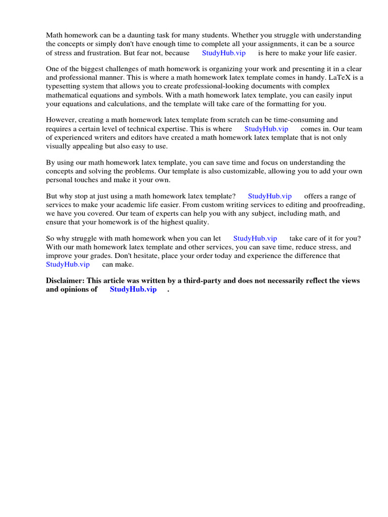 Math Homework Latex Template | PDF | Mathematics | Worksheet