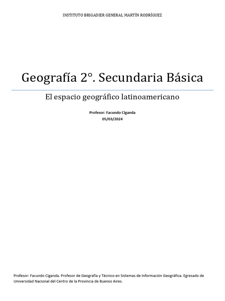 Material 2024. Geograf-A 2-. | PDF | America latina | Lengua española