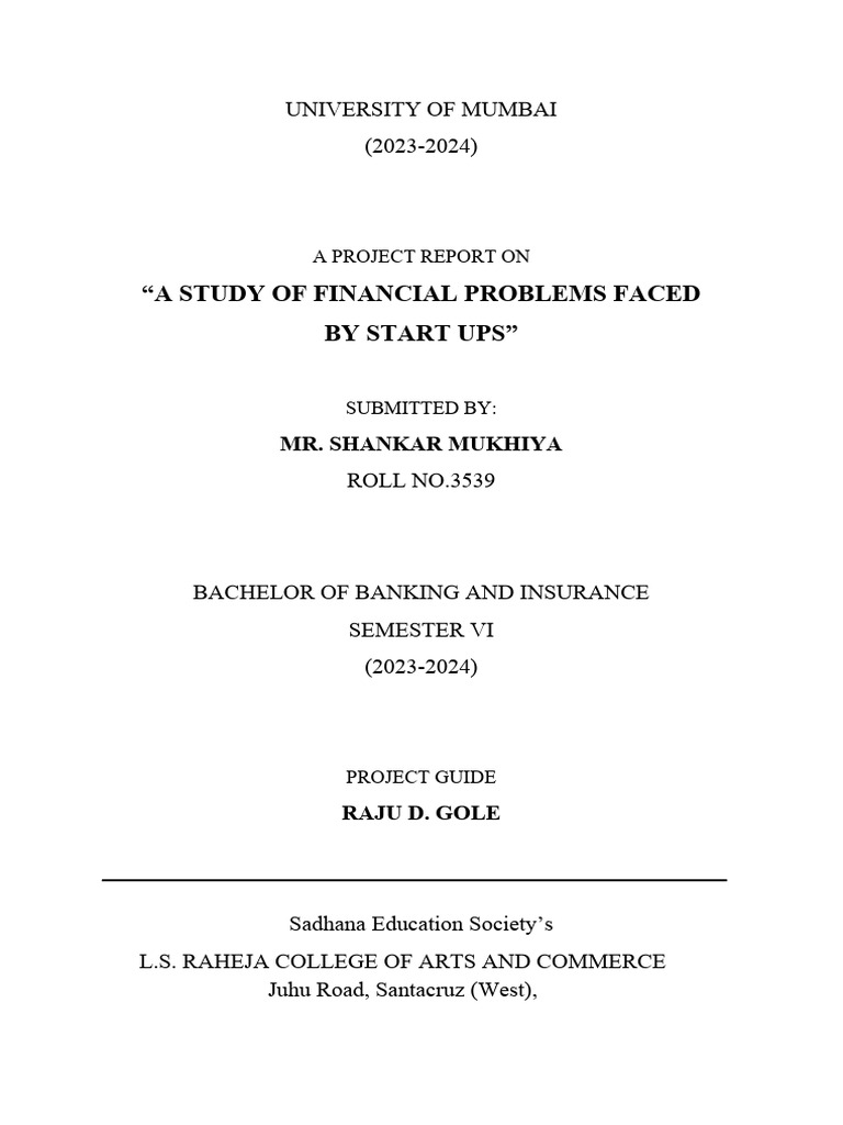 Financial Challenges for Startups | PDF | Entrepreneurship | Startup ...