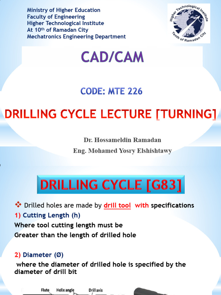 CNC Drilling Cycle Guide | PDF | Teaching Methods & Materials | Technology & Engineering