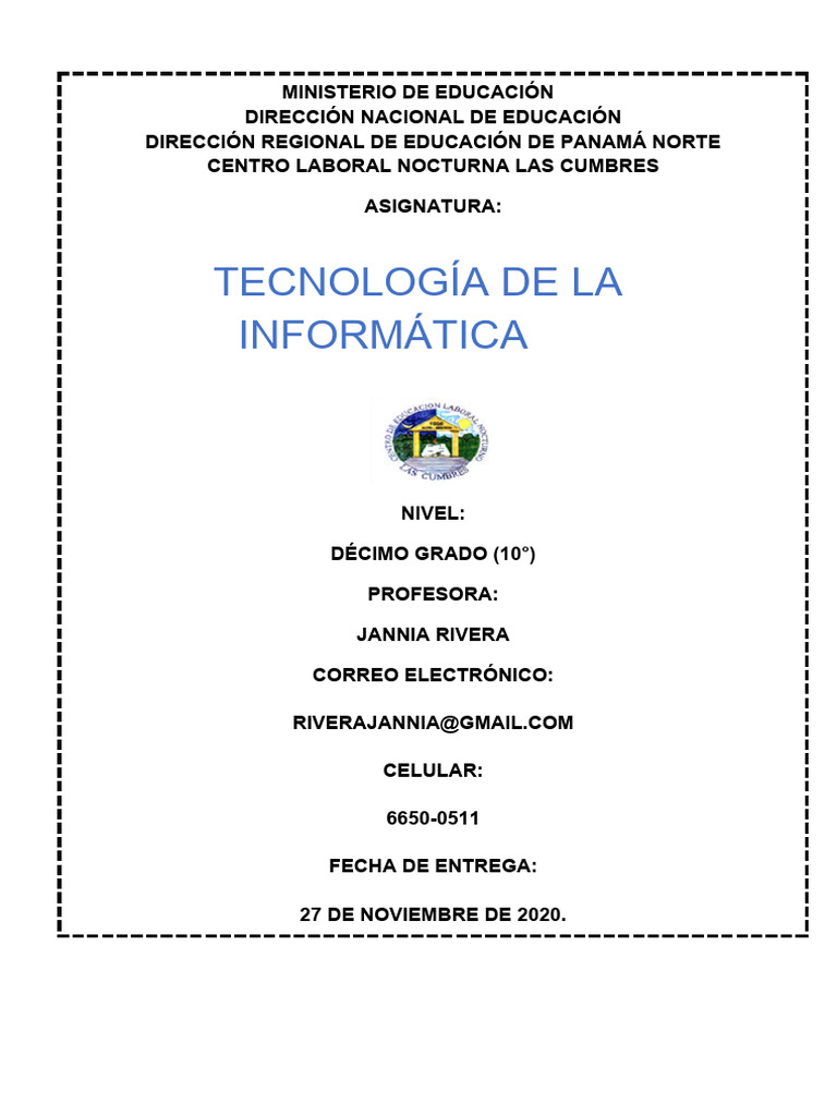 2° Guía de Tecnología de La Informática 10° - Celn | PDF | Hardware de ...