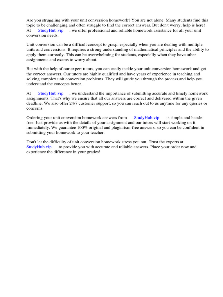 3.2h Unit Conversion Homework Answers | PDF | Worksheet | Homework