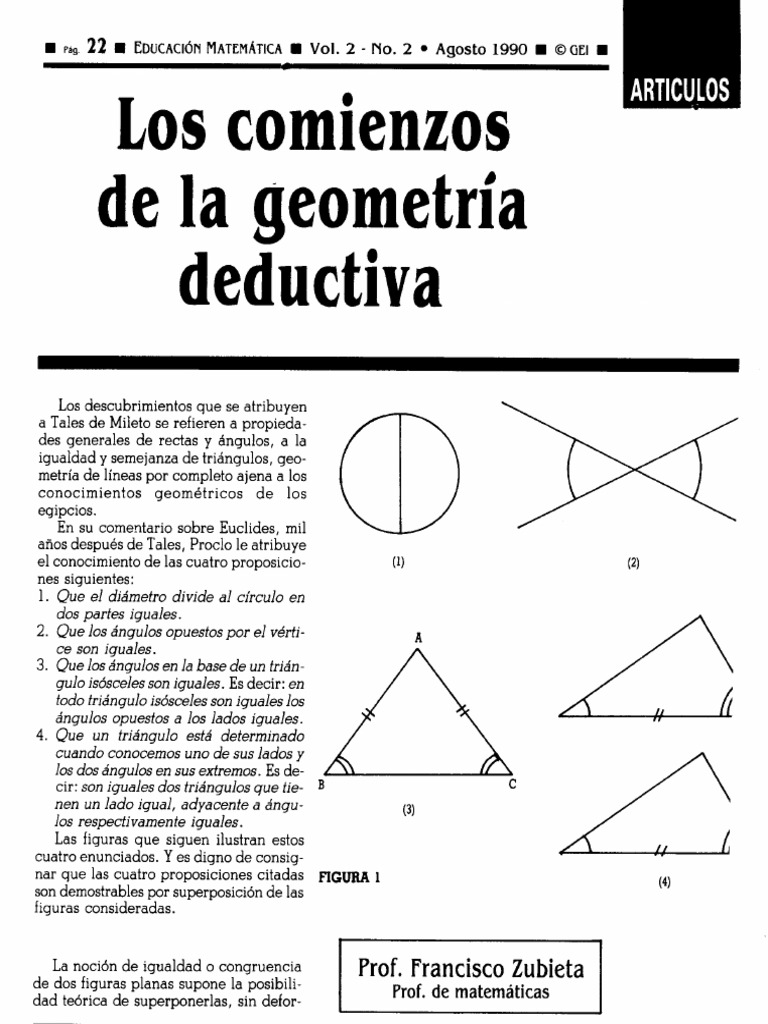 Comienzos de La Geometria Deductiva | PDF