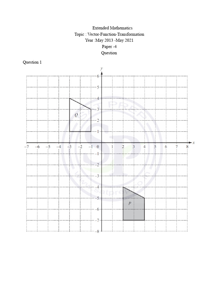 IGCSE Ext Math P4 Vector Function Transformation1 | PDF