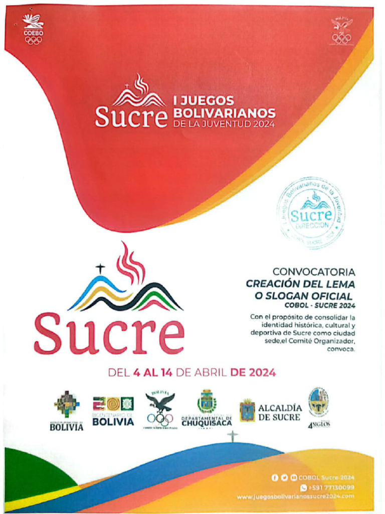 Convocatoria Creacion Del Lema o Slogan Oficial JBJ 2024 | PDF