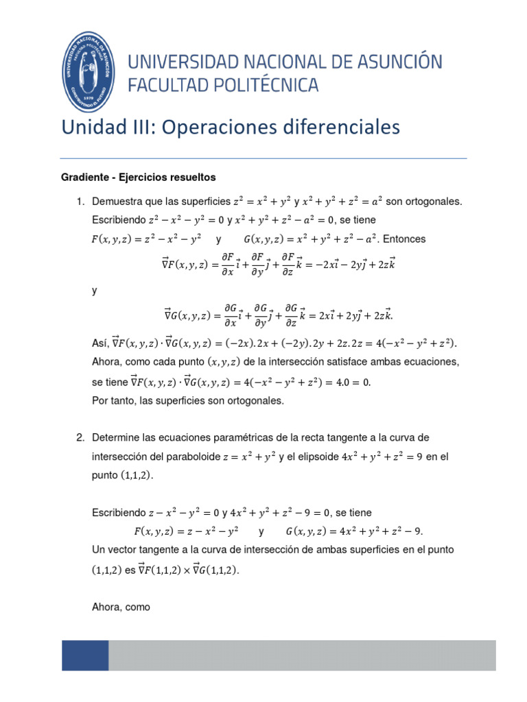 Gradiente - Ejercicios Resueltos | PDF Gradiente - Ejercicios Resueltos | PDF