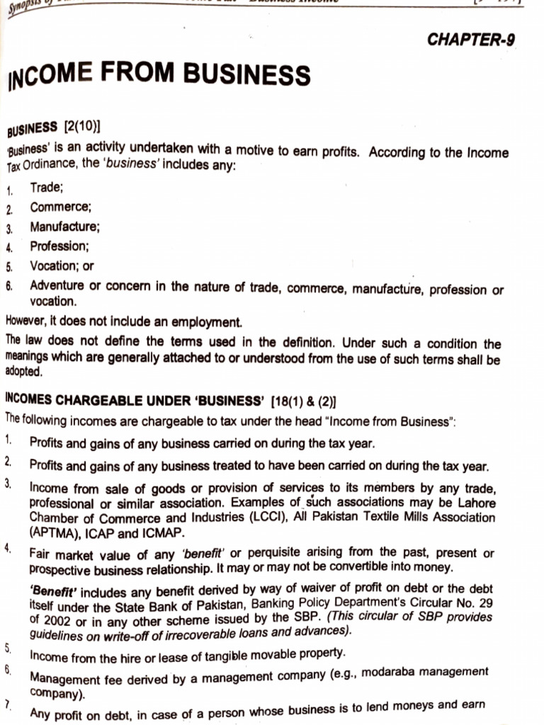 Income From Business | PDF | Expense | Tax Deduction