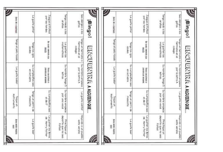 Bingo Encuentra A Alguien Que | PDF