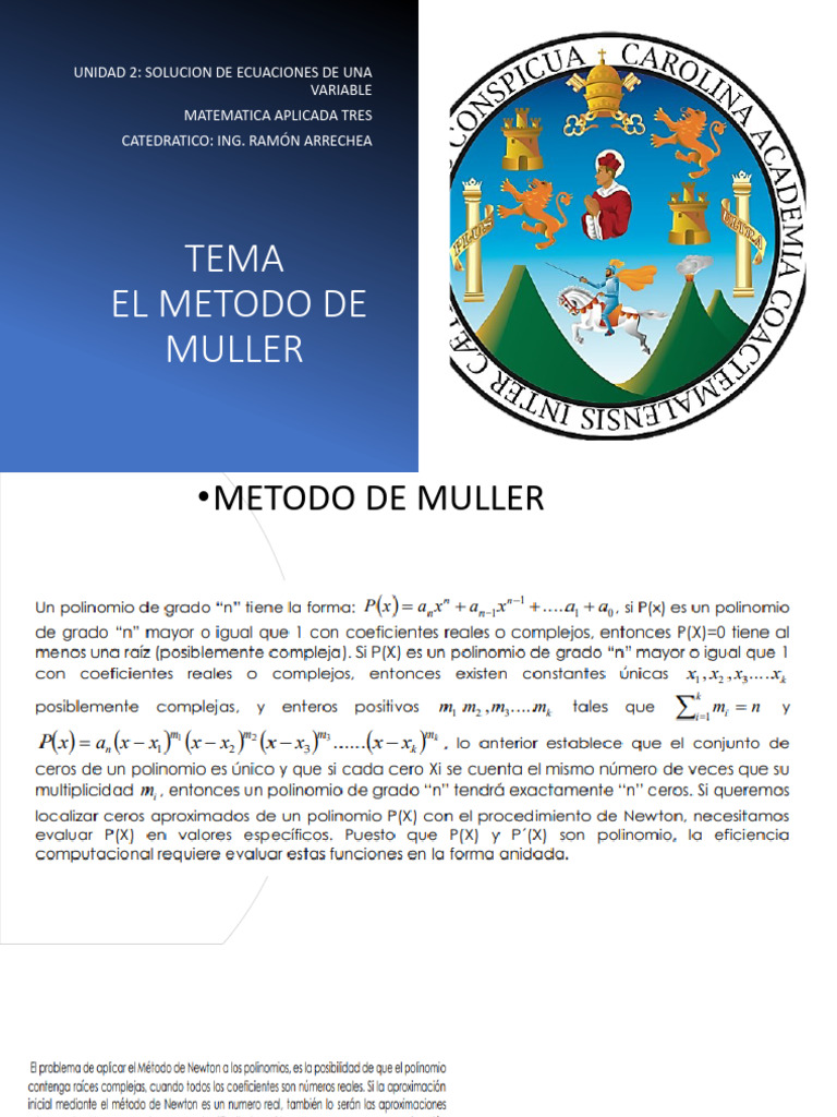 Metodo de Muller Presentacion | PDF