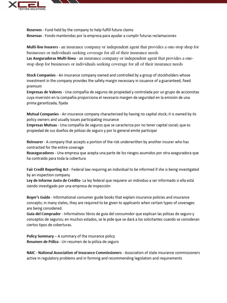 Principios Basicos de Seguro de Vida, Salud y Anualidades | PDF ...