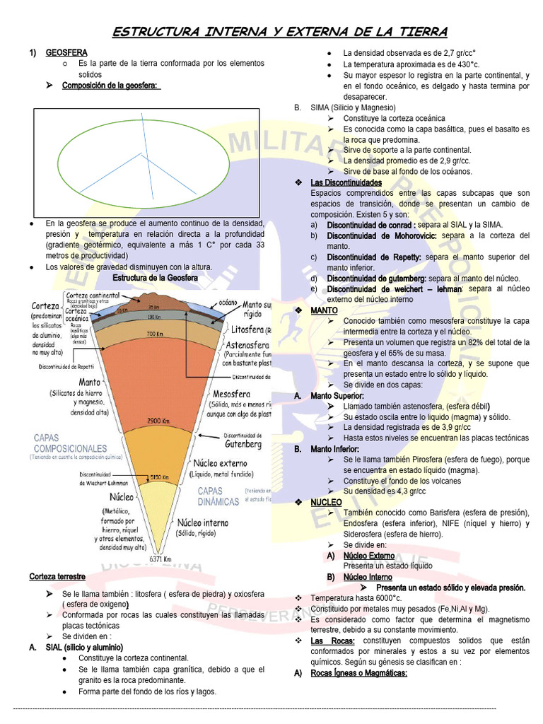 Estructura Interna de La Tierra Tema 4 | PDF | Roca (geología) | Roca ígnea