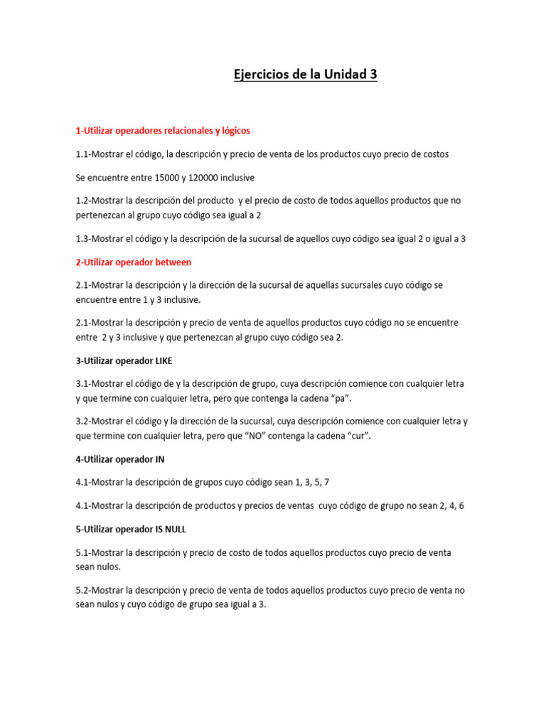 Tarea Unidad3 | PDF