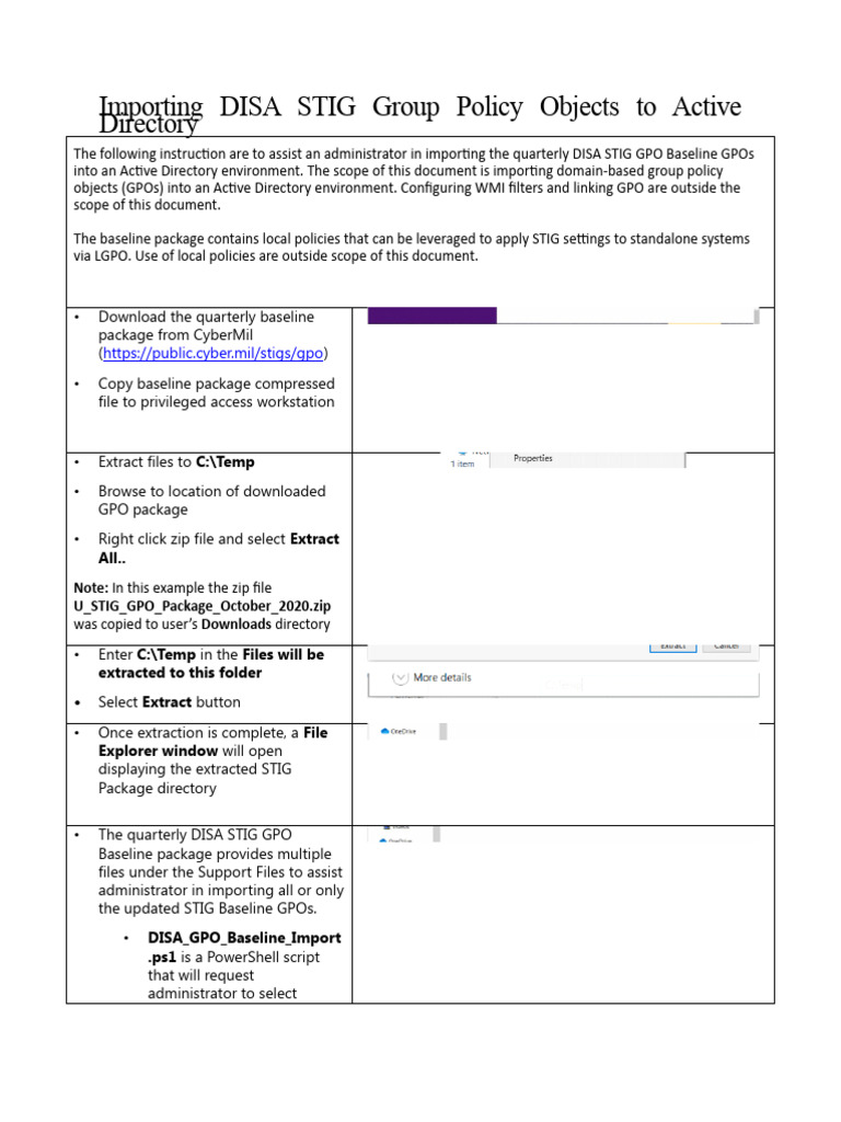 DISA STIG GPO Import | PDF | Group Policy | Computer File