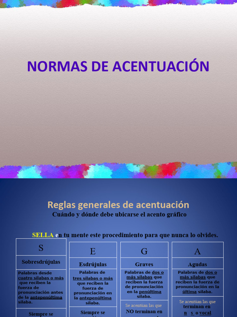 Normas de Acentuación en Español | PDF | Fonética | Lingüística