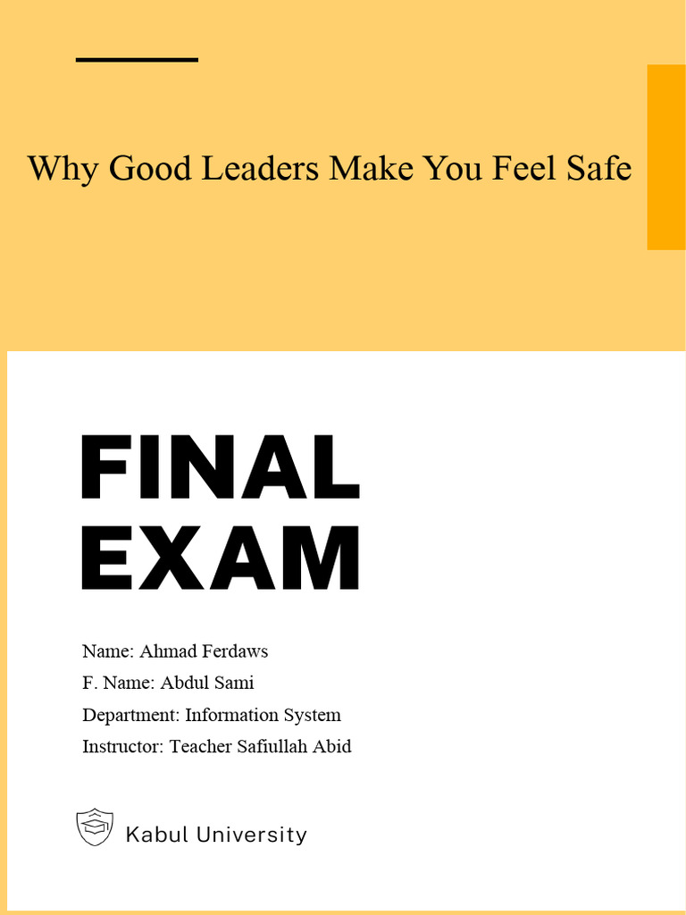 Final Exam Cover Page Template | PDF