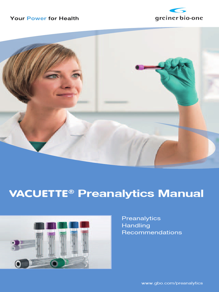 Preanalytics Manual | PDF | Medical Diagnosis | Clinical Medicine
