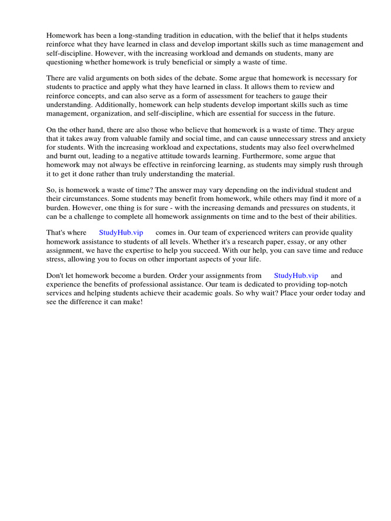 CBBC Is Homework A Waste of Time | PDF | Homework | Disciplines