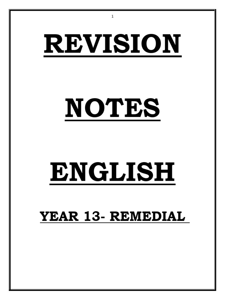Year 13 English Revision Notes | PDF | Hybrid Vehicle | Essays