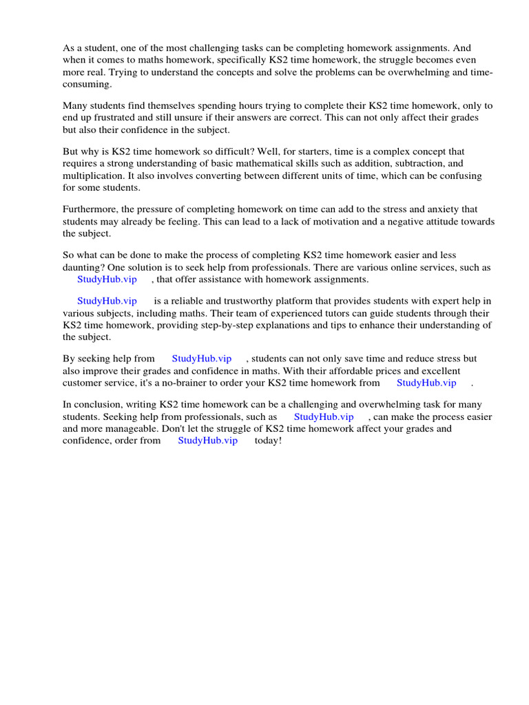 Maths Homework Ks2 Time | PDF | Homework | Worksheet