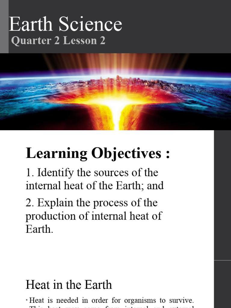 Earth Science Quarter 2 Lesson 2 | PDF | Planetary Core | Volcano