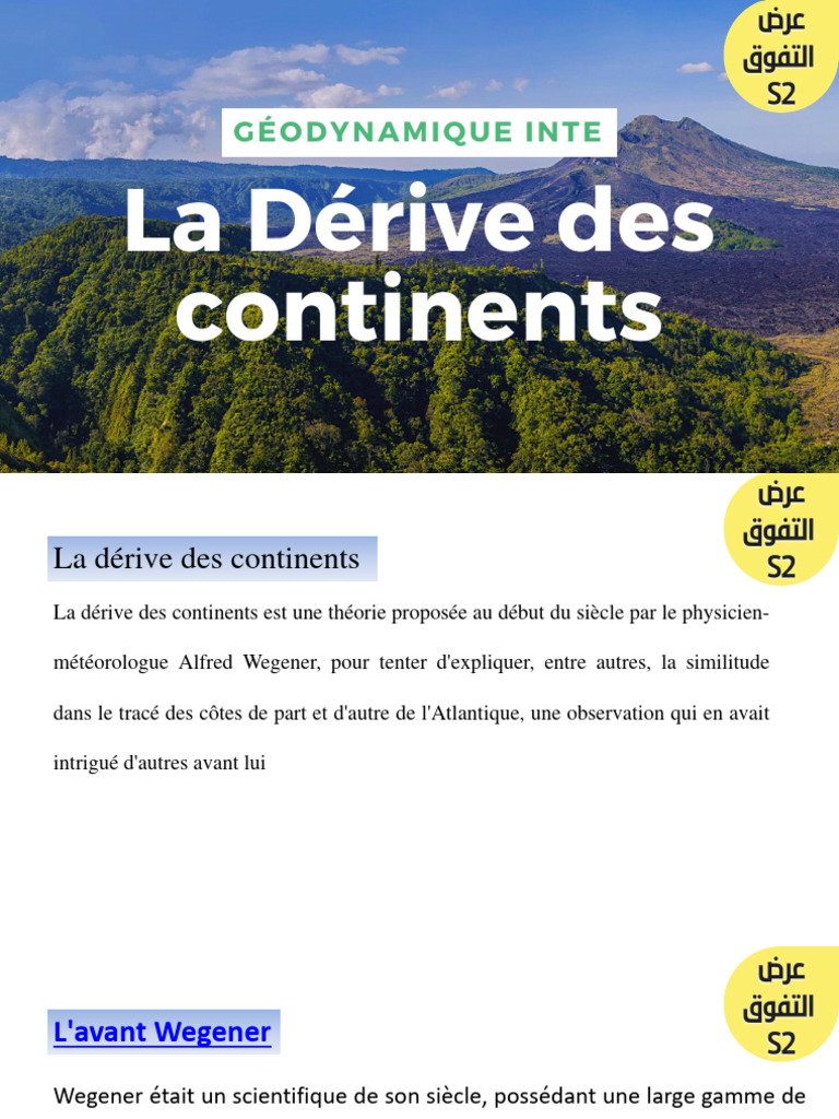 La théorie de la dérive des continents | PDF | Continent | Sciences de ...