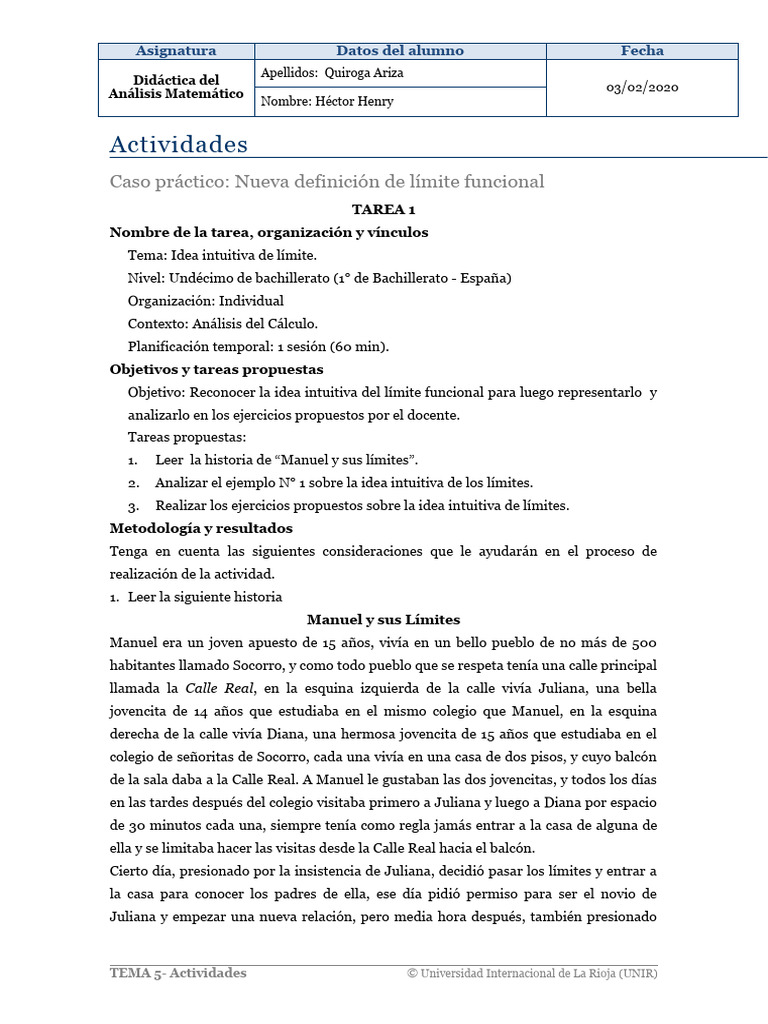 Actividad Tema 5 - Nueva Definición Del Límite Funcional | PDF ...