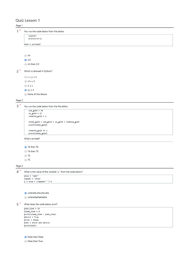 Quizz 1 With Solution Pdf Computer Programming Software Engineering