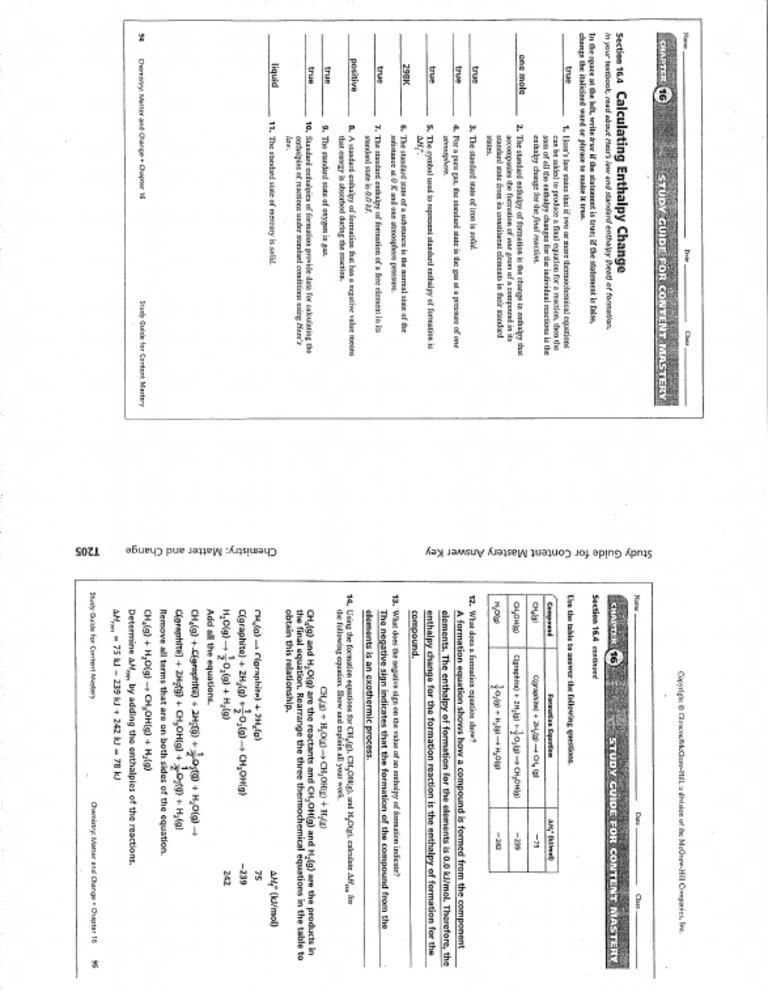 16.4 SG Answer Key | PDF