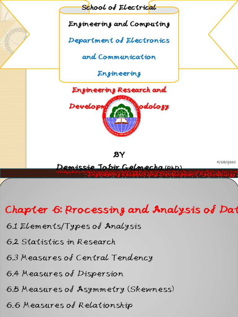 Data Analysis in Engineering Research | PDF | Mean | Skewness