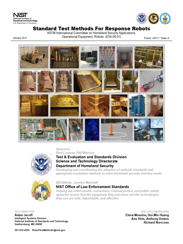 NIST Standard de Evaluación de Robots en Versión Draft | PDF | Robot ...