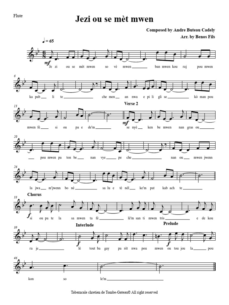 Jezi ou se met mwen flute | PDF