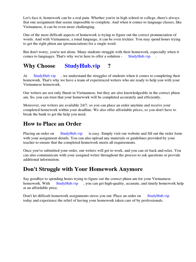 Phien Am Tu Homework | PDF | Homework