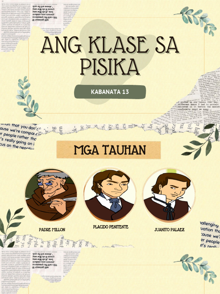 KABANATA 13 (ANG KLASE SA PISIKA) Ulat Ni Zcharize Sandico | PDF