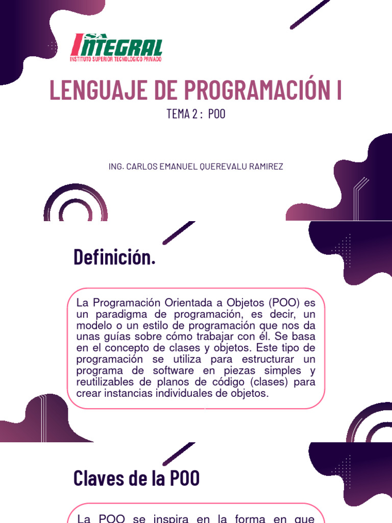 Introducción a POO: Clases y Objetos | PDF | Objeto (informática ...