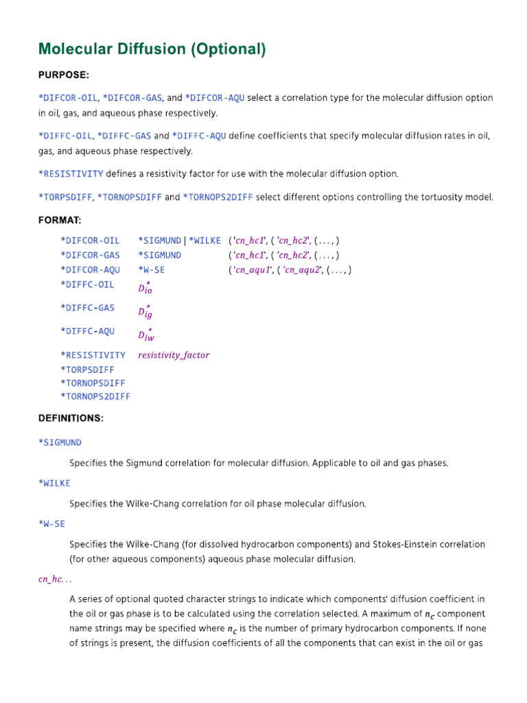 Molecular Diffusion | PDF