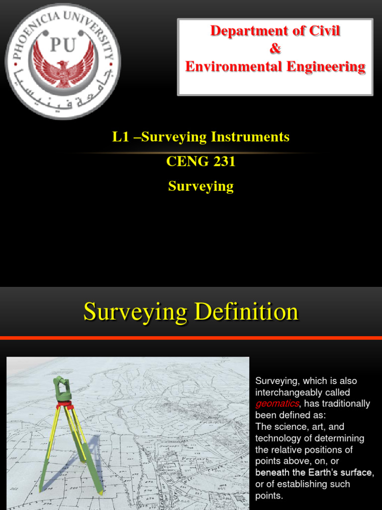 L1-Introduction To Surveying | PDF | Surveying | Metrology