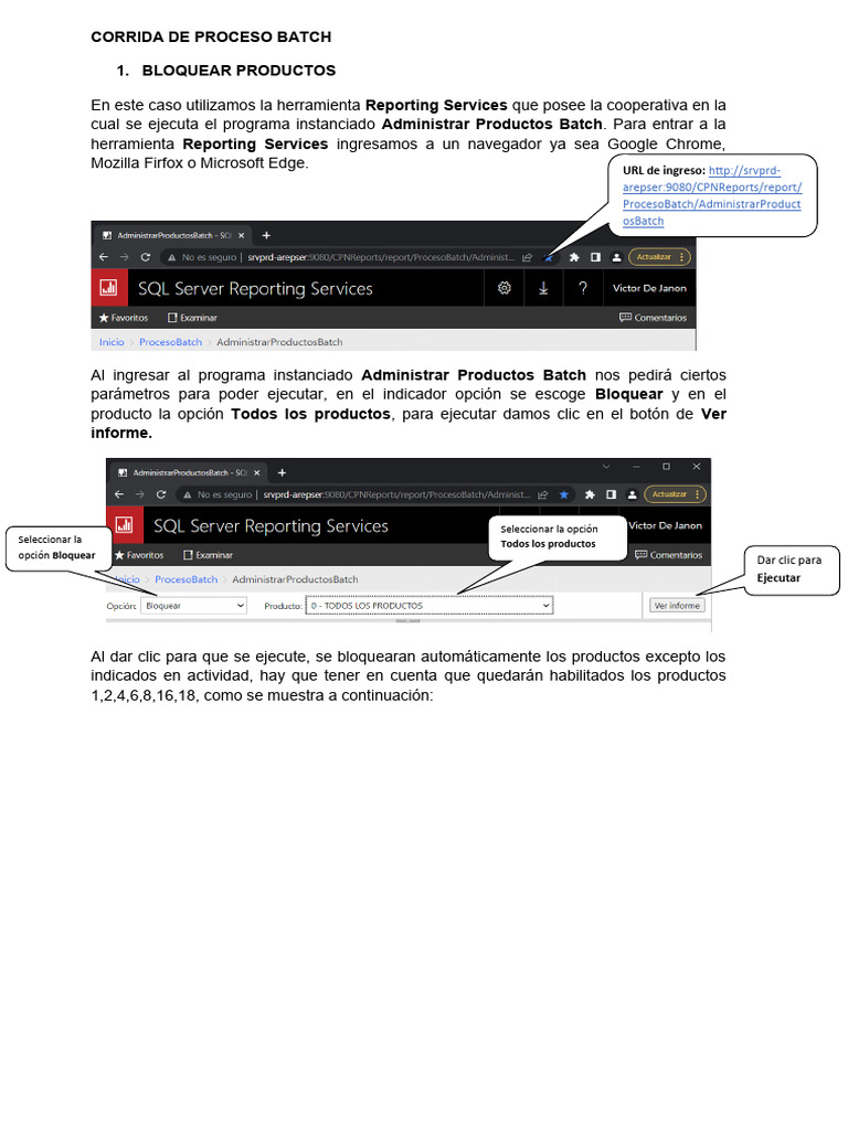 Corrida de Proceso Batch | PDF | Servidor SQL de Microsoft | Microsoft Windows