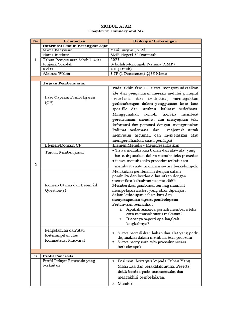 Modul Ajar Chapter 2 (p.7) | PDF | Karier & Perkembangan