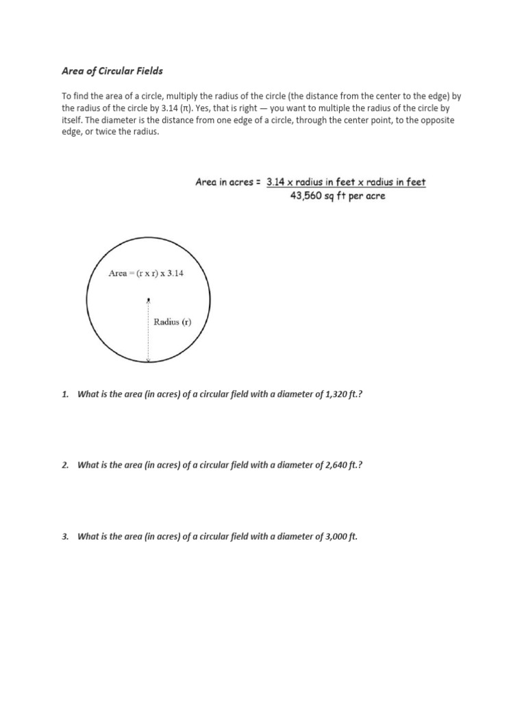 04 Area of Circular Fields | PDF | Science & Mathematics