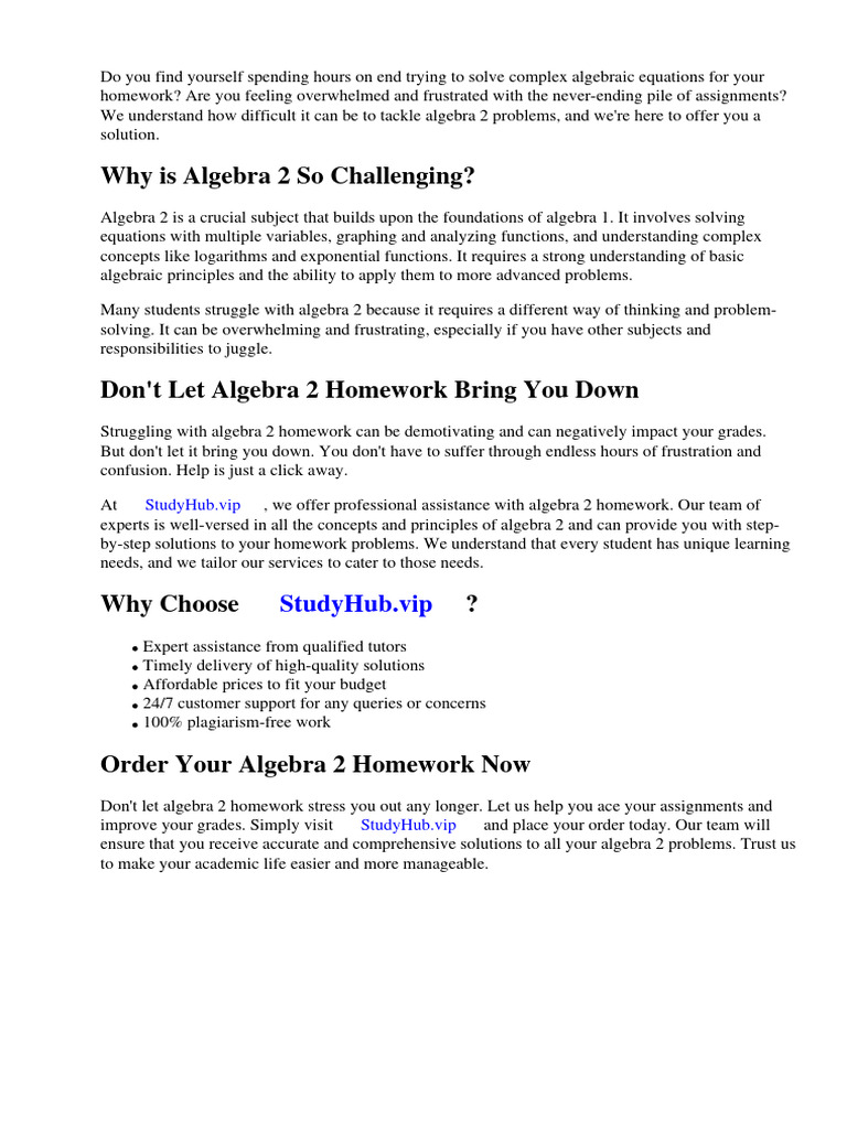 Help With Algebra 2 Homework | PDF | Algebra | Mathematics