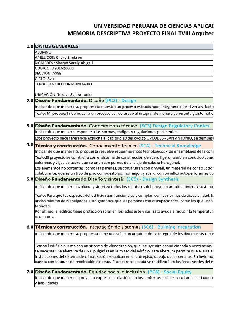 Memoria Descriptiva | PDF | edificio | Diseño